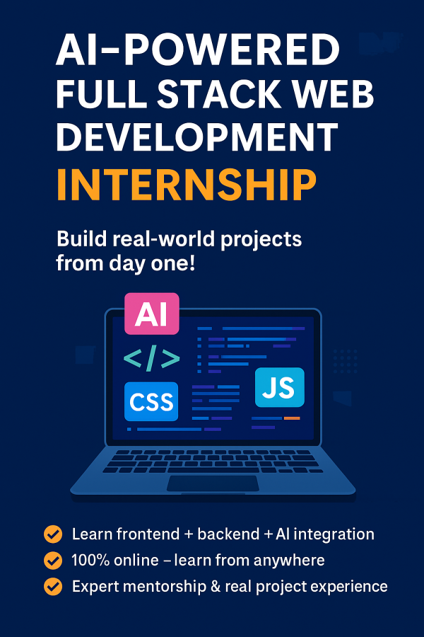 AI Powered Web Developer Internship – Full Stack Training | SkillSecureX